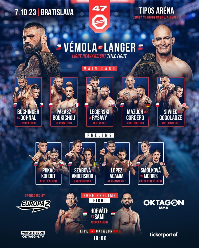 Oktagon 47 Preview; Vémola v Langer, Buchinger returns – SevereMMA.com ...